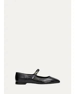 Prada Leather Mary Jane Ballerina Flats