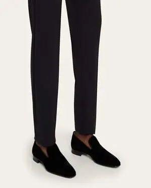 CHRISTIAN LOUBOUTIN Dandelion Velvet Loafers
