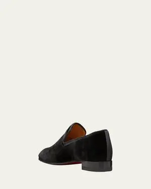 CHRISTIAN LOUBOUTIN Dandelion Velvet Loafers
