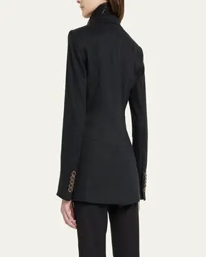 Veronica Beard Lamb Leather Moto Dickey