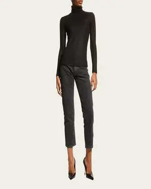 Majestic Filatures Metallic Turtleneck Top