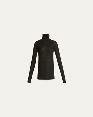 Majestic Filatures Metallic Turtleneck Top