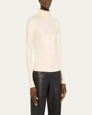 Majestic Filatures Metallic Turtleneck Top