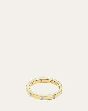 Ippolita Thin Band Ring In 18k With Diamonds