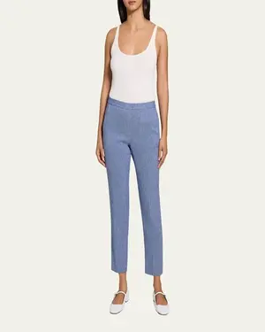 Theory Treeca Pull-on Ankle Pants
