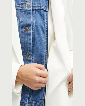 Veronica Beard Slate Denim Dickey - Blue