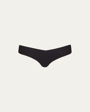Commando Low-rise Cotton Thong Black