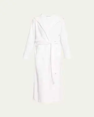 Hanro Hooded Plush Long Robe - White
