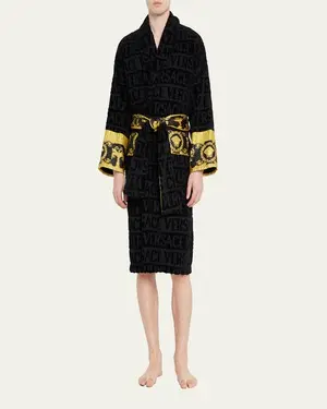 Versace Barocco Sleeve Robe - Gold
