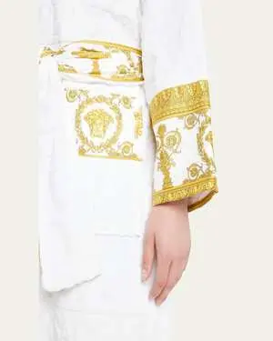Versace Barocco Sleeve Robe - Gold