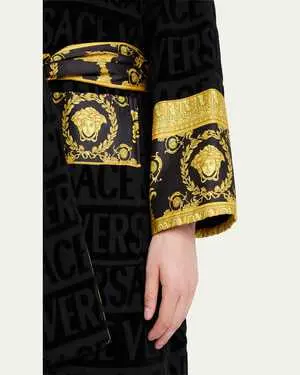 Versace Barocco Sleeve Robe - Gold