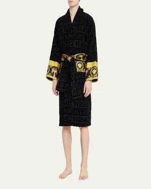Versace Barocco Sleeve Robe - Gold