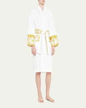 Versace Barocco Sleeve Robe - Gold