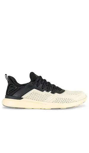 Apl APL: Athletic Propulsion Labs Techloom Tracer Sneaker In Ivory.  Black & Vanilla