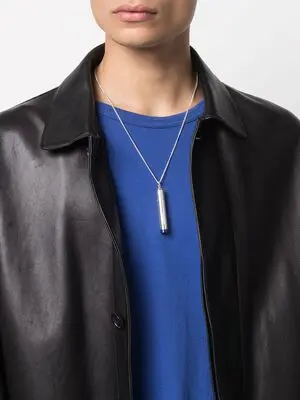 AMBUSH Pill Case Pendant Necklace - Silver