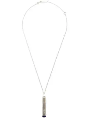 AMBUSH Pill Case Pendant Necklace - Silver