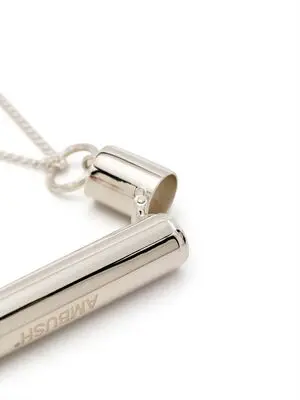 AMBUSH Pill Case Pendant Necklace - Silver