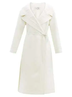 Valentino Garavani Valentino - Double-breasted Belted Wool-blend Coat - Womens - Ivory - Ivory