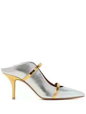 MALONE SOULIERS Maureen 90mm Mules - Silver