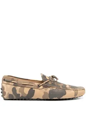 TOD'S Gommino Camouflage-print Driving Shoes