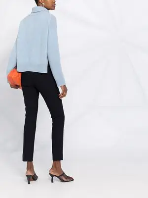Vince High-waist Cropped Trousers - Blue
