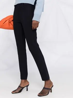Vince High-waist Cropped Trousers - Blue