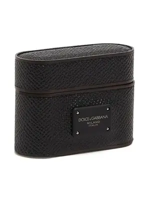Dolce & Gabbana Logo-tag Leather Airpods Pro Case
