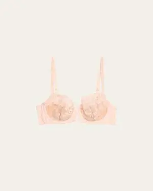 Simone Perele Saga Non-Padded Lace Demi Bra Ltpink