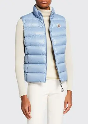 Moncler Ghany Down Vest Medium Blue