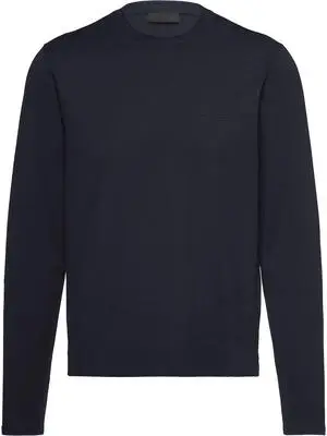 Prada Logo Plaque Long-sleeved T-shirt
