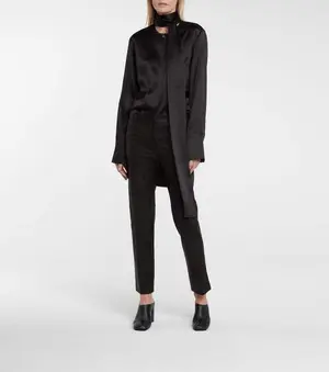 JOSEPH Coleman Mid-rise Leather Pants - Black