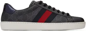 Gucci Gucci Beige GG Supreme New Ace Sneakers 1130 Black/brb/ner/r