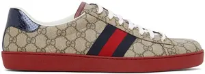 Gucci Gucci Beige GG Supreme New Ace Sneakers 9767 Be.ebo/brb/st.r