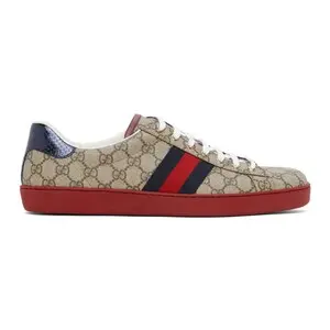 Gucci Gucci Beige GG Supreme New Ace Sneakers 9767 Beebo