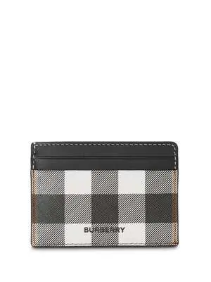 Burberry Check Print Cardholder - Black