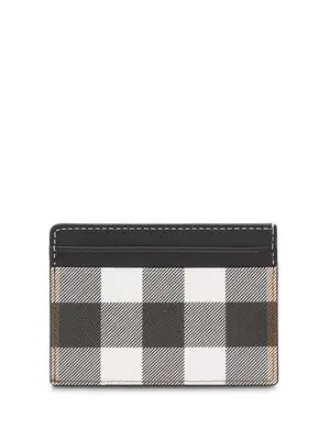Burberry Check Print Cardholder - Black