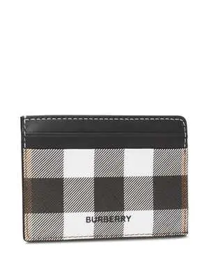 Burberry Check Print Cardholder - Black