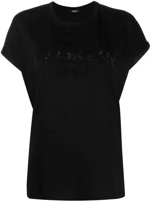Balmain Embellished Logo T-shirt