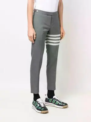 Thom Browne 4-bar Low-rise Trousers - Grey