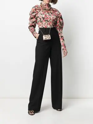 Dolce & Gabbana High-waisted Wide-leg Trousers - Black