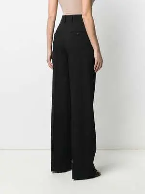 Dolce & Gabbana High-waisted Wide-leg Trousers - Black