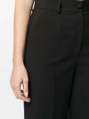 Dolce & Gabbana High-waisted Wide-leg Trousers - Black