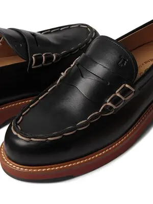 TOD'S Contrast-stitched Leather Loafers