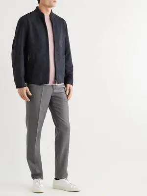 Theory Moore Grand Suede Bomber Jacket