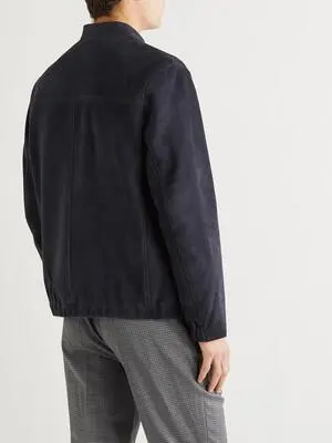 Theory Moore Grand Suede Bomber Jacket