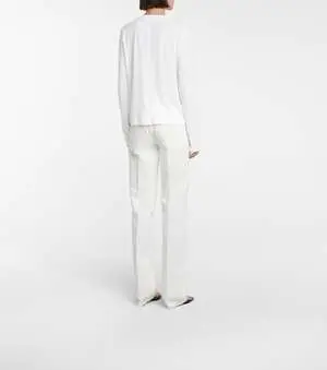 THE ROW Shermann Cotton-jersey Top - White