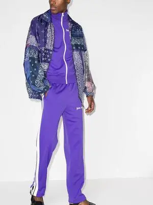 Palm Angels Side Panel Logo Track Pants - Purple