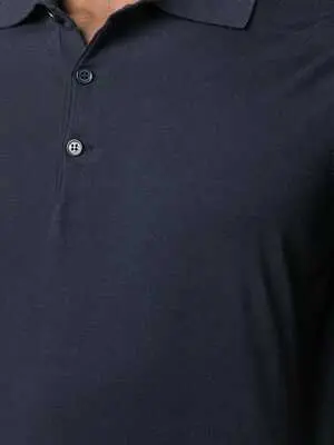 Brunello Cucinelli Fine Knit Short-sleeved Polo Shirt - Blue