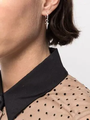 TRUE ROCKS Sterling Shark Tooth Earring - Silver
