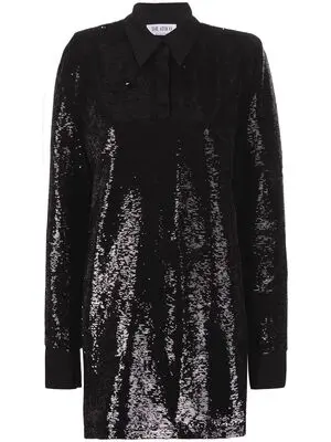 Attico Sequin-embellished Mini Dress